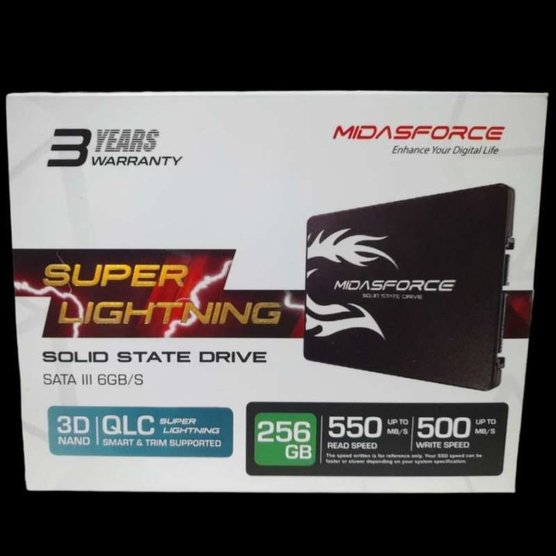 Jual Ssd 256gb Midasforce Super Lightning Sata 3 6gb/s Di Seller ...