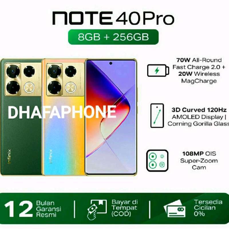 Jual Infinix Note 40 Pro 8/256gb - Note 40 Pro 4g Gold Di Seller Dhafa ...