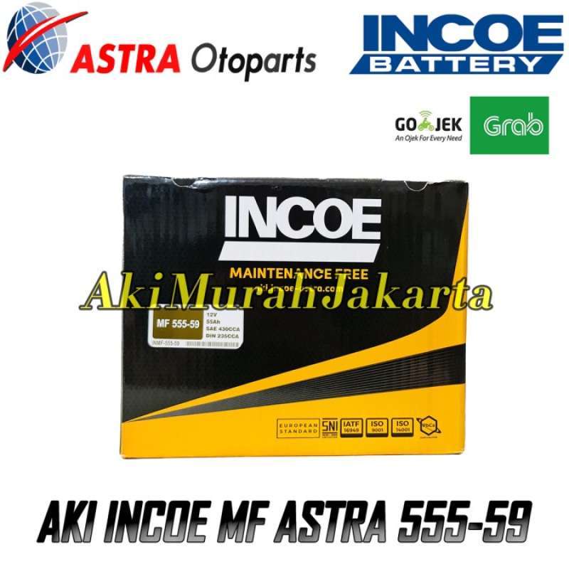 Promo Aki Mobil Aveo Incoe Mf Astra 555-59 Aki Kering 12v / 55ah Diskon ...