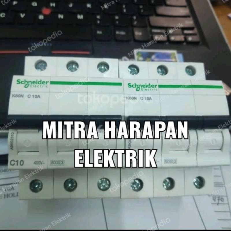 Promo Mcb 6a/10a/16a/20a/32a/40a/50a/63a 3p K60n 6ka Schneider 3phase ...