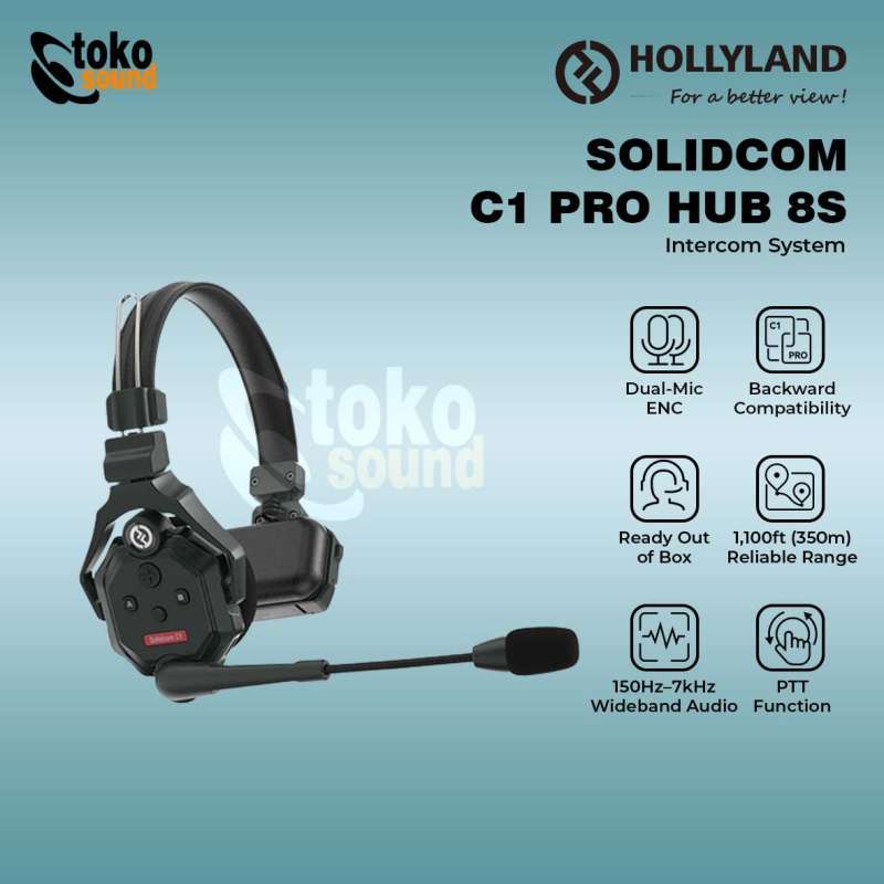 Jual Hollyland Solidcom C1 Pro Hub 8s - Full Duplex Intercom 9 Headset ...