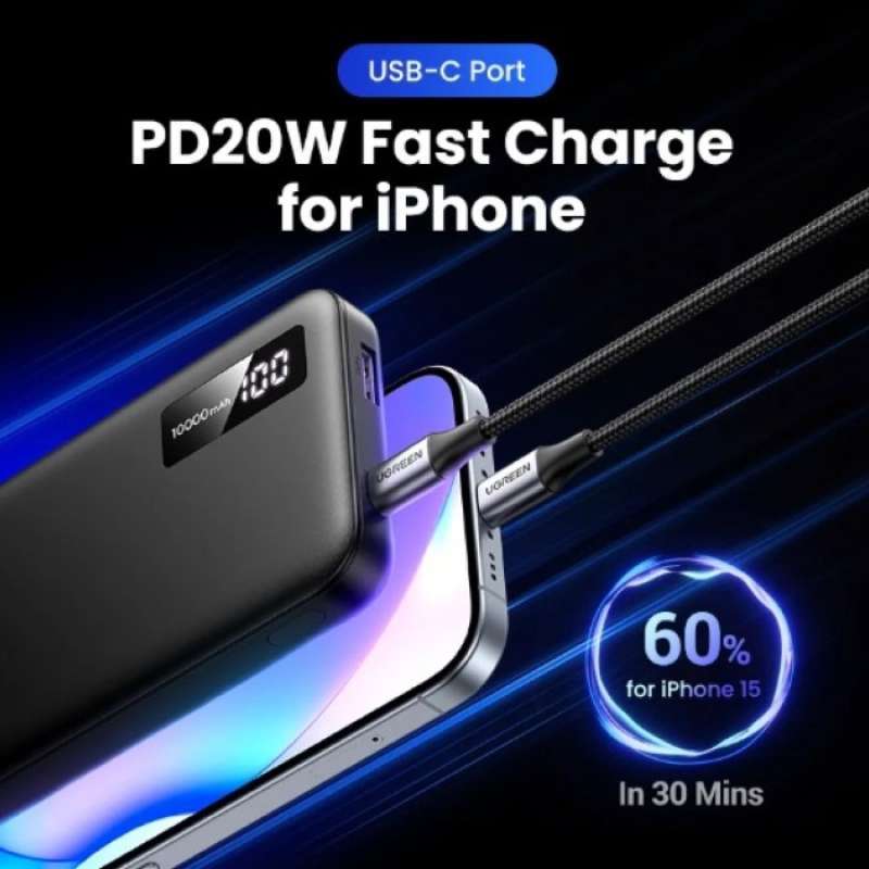 Promo Powerbank Usb C Ugreen Mini 30w/20w 10000mah Pd Qc 3.0 Fast ...