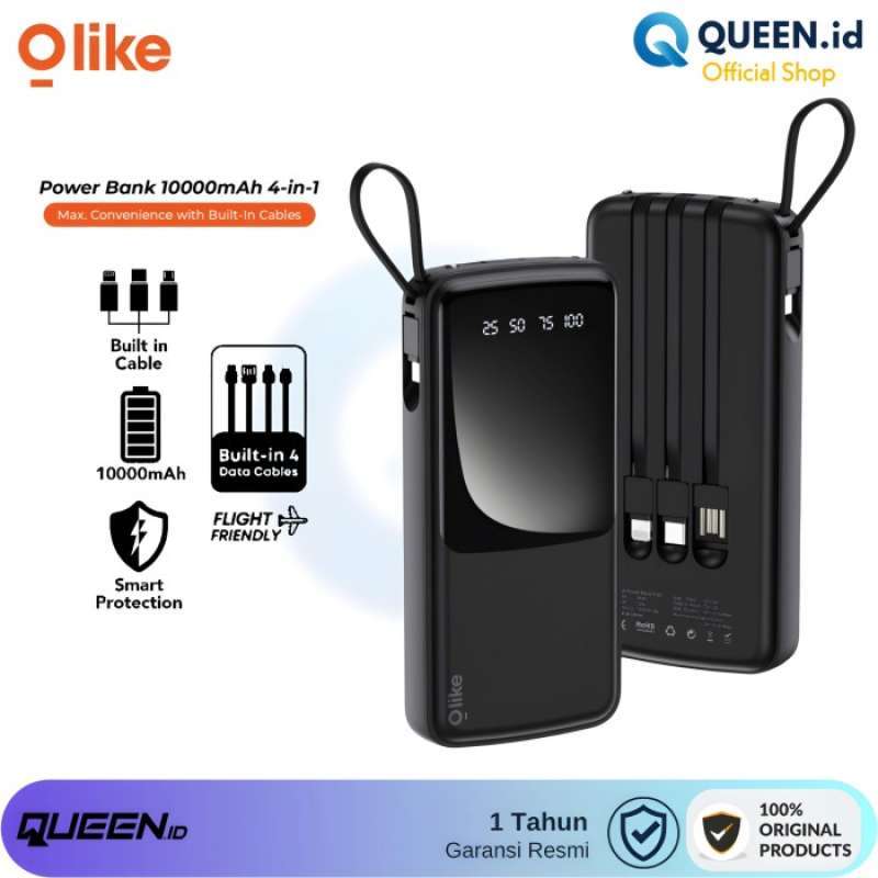 Promo Olike P103 Powerbank 10000mah 4in1 Kabel Build In Type C Micro ...