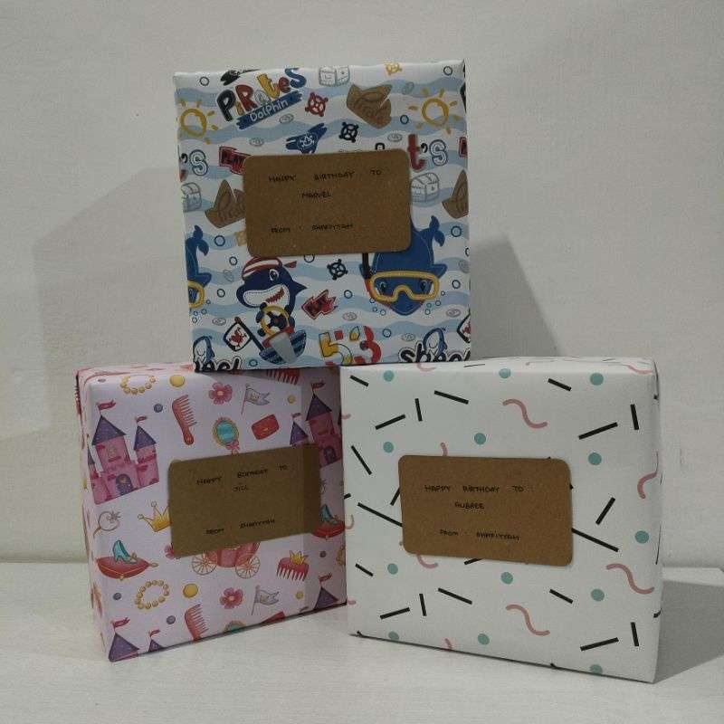 Jual Kertas Kado / Tambahan Bungkus Packing Kado Dan Kartu Ucapan ...