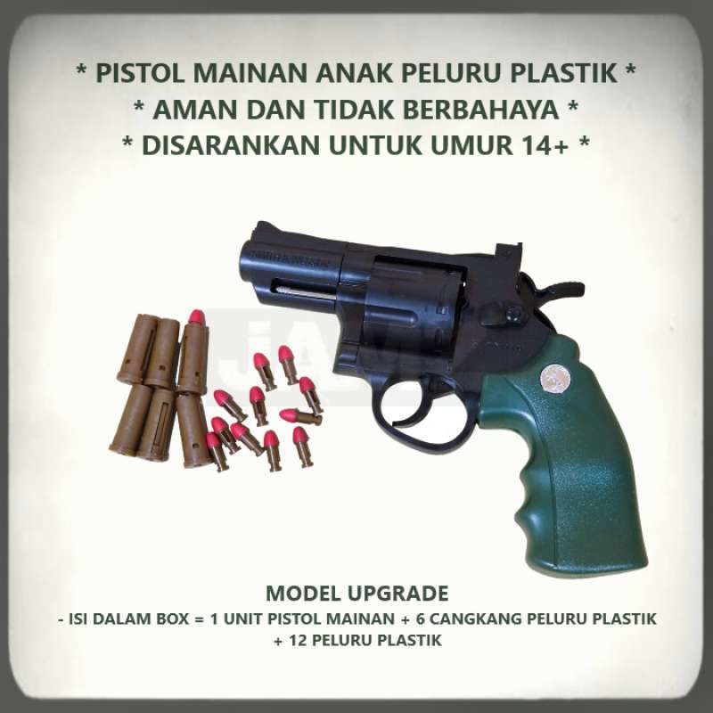 Promo Mainan Anak Peluru Busa Nerf Model Cowboy Koboi Revolver Zp5 ...