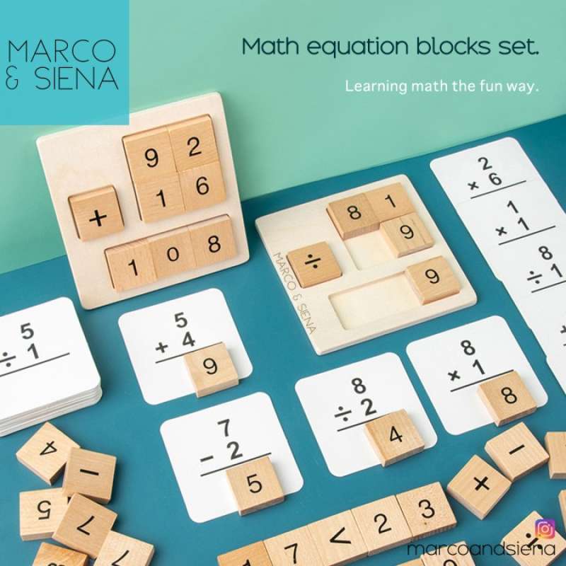 Promo Mainan Puzzle Balok Berhitung Angka Matematika Mns Math Equation ...