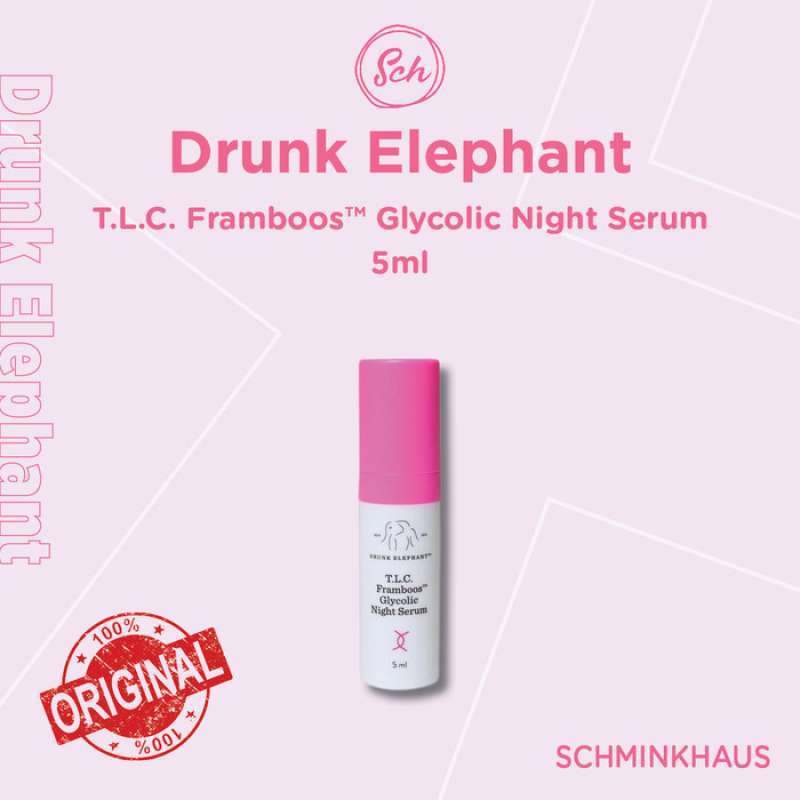 Promo Drunk Elephant T.l.c. Framboos Glycolic Night Serum 8ml Diskon 33% Di Seller Amor One ...