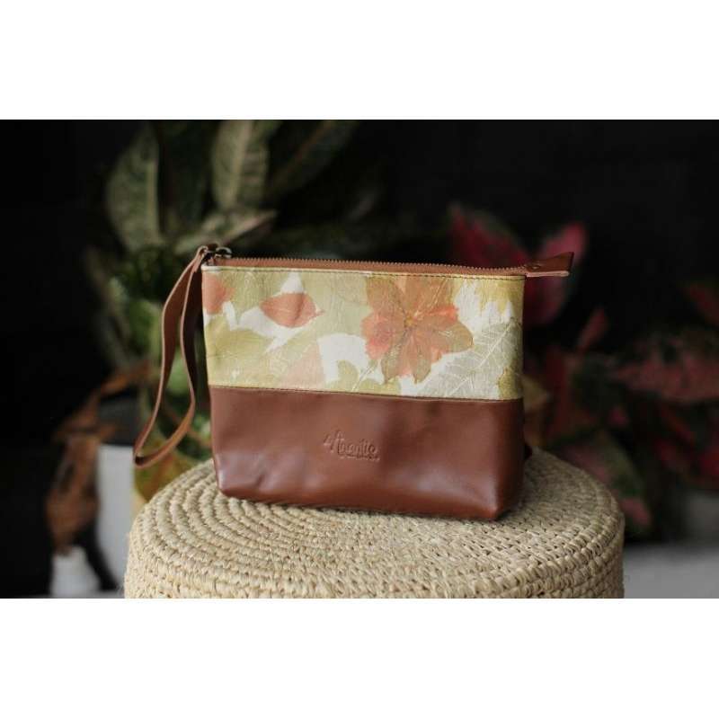 Promo Nzs New.. Pouch Wanita Kulit Ecoprint. Asli Kulit. Bergaransi ...