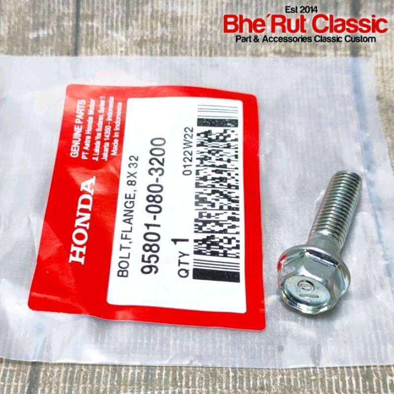 Jual Baut Motor Bolt Flange 8x32 Shock Belakang Bawah Honda Beat Vario ...