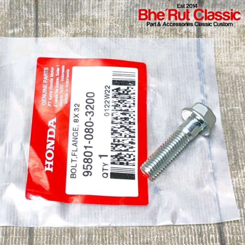 Jual Baut Motor Bolt Flange 8x32 Shock Belakang Bawah Honda Beat Vario ...