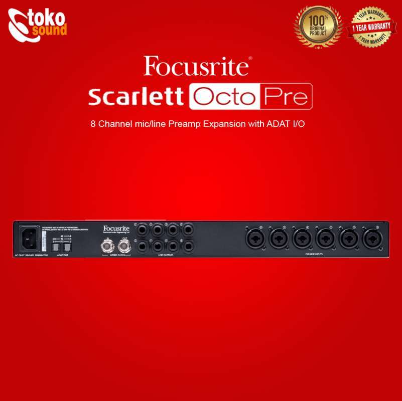 Jual Focusrite Scarlett Octopre - 8 Channel Microphone Preamps Di ...