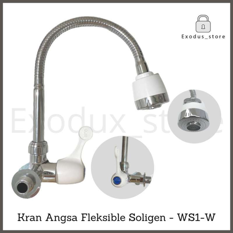 Jual Kran / Keran Angsa Flexible Wastafel Cuci Piring New Soligen Ws21 ...