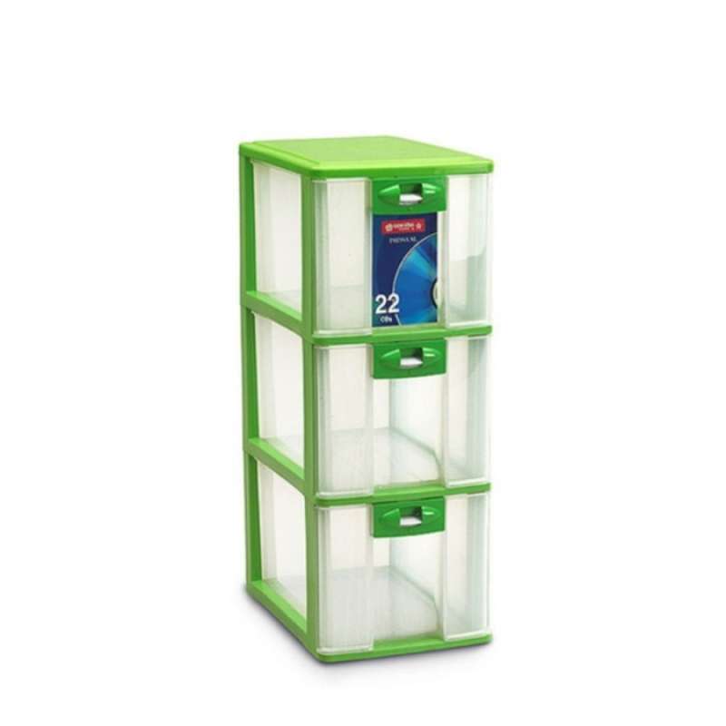Jual Rak Laci Cd 3 Susun Lion Pressa Xl / Mini Container 3 Susun Lion ...