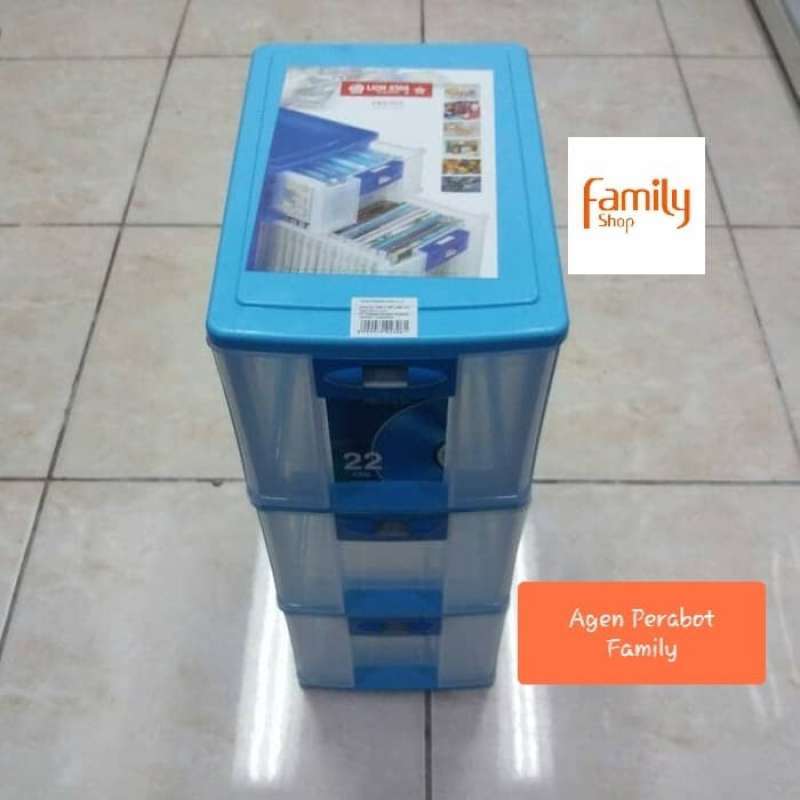 Jual Rak Laci Cd 3 Susun Lion Pressa Xl / Mini Container 3 Susun Lion ...