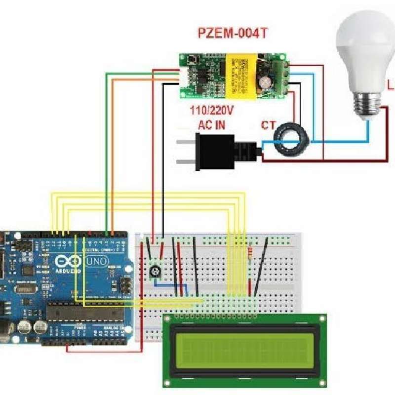 Jual Pzem 004t Ac Digital Watt Meter Volt Ampere Ttl Module For Arduino