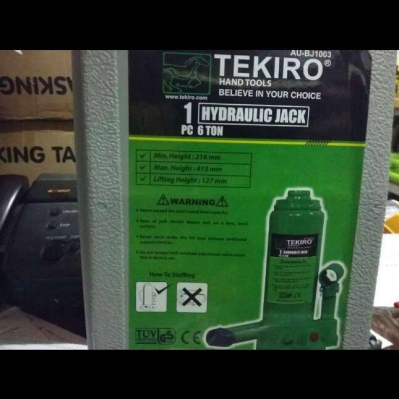 Promo Dongkrak Botol 6 Ton Tekiro Hydraulic Welded Bottle Jack Diskon ...