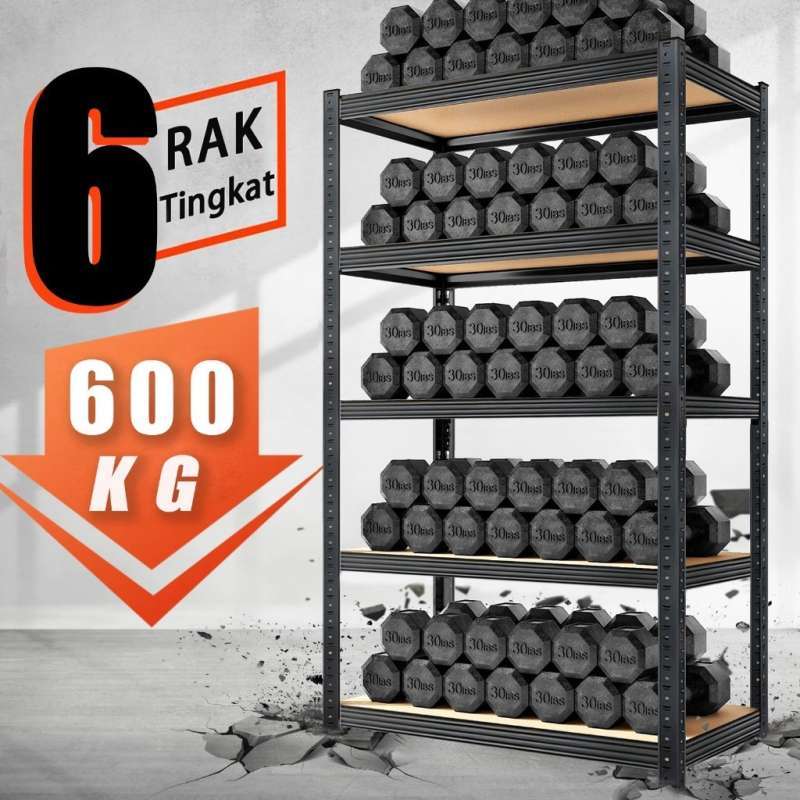 Promo Rak Besi Serbaguna 5 Susun Rak Besi Gudang - 5l90×50×180⬜ Putih ...