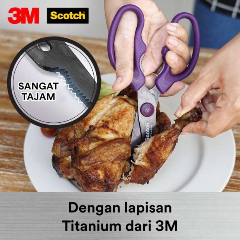 Promo 3m Scotch Gunting Dapur Detachable Titanium Kitchen Scissors Ks ...