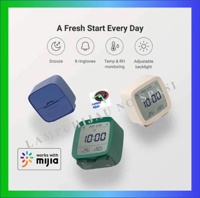 Promo Jam Meja Mi Qingping Smart Alarm Clock Temperature Bluetooth ...