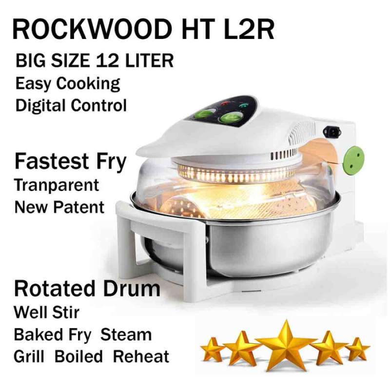 Promo Air Fryer Turbo Technology 12 Liter Rockwood Htl-2r Diskon 23% Di ...
