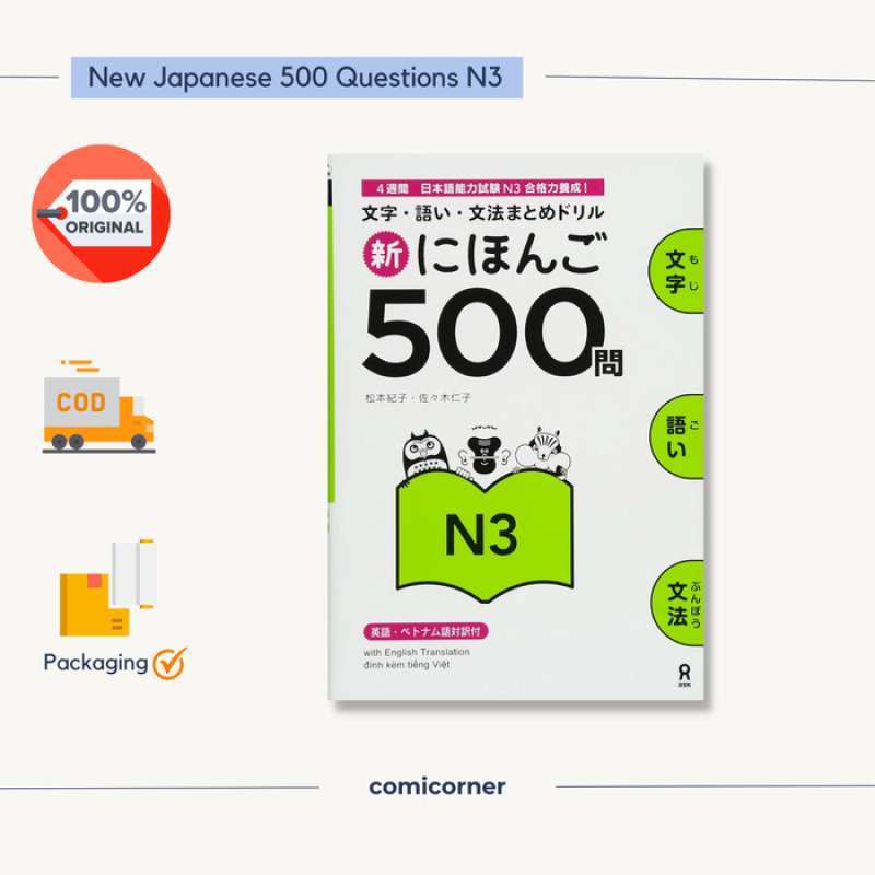 Promo [ori] Shin Nihongo 500 Mon Jlpt N3 (new Japanese 500 Questions N3) Diskon 27% Di Seller ...