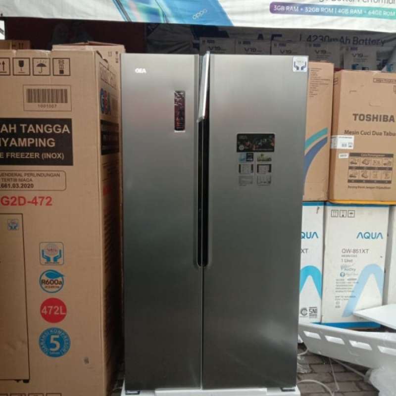 Promo Kulkas Gea Side By Side G2d-472 Inox Promo!! Diskon 23% Di Seller Cuanz Store - Meruya ...