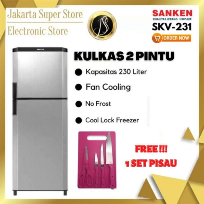 Promo Kulkas Sanken Kulkas 2 Pintu Skv 231 A Diskon 23% Di Seller Cuanz ...