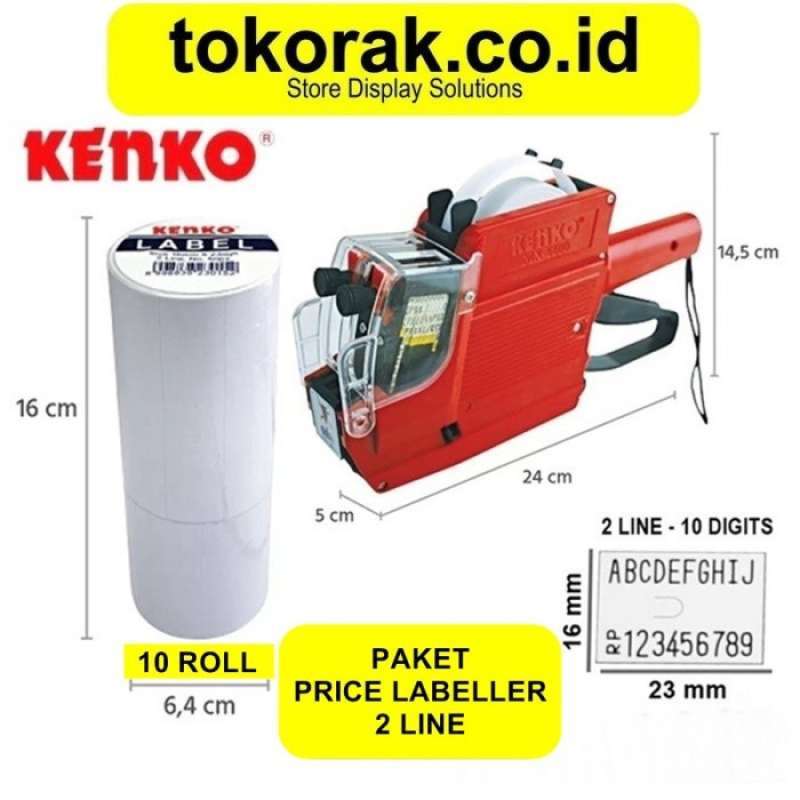 Jual Paket Mesin Labeller Mx-6600a 2 Line Kenko + Isi Label Harga 10 ...