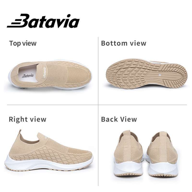 Promo Sepatu Pria Ultra Ringan Hitam Slip-on Sepatu Senior Sepatu ...