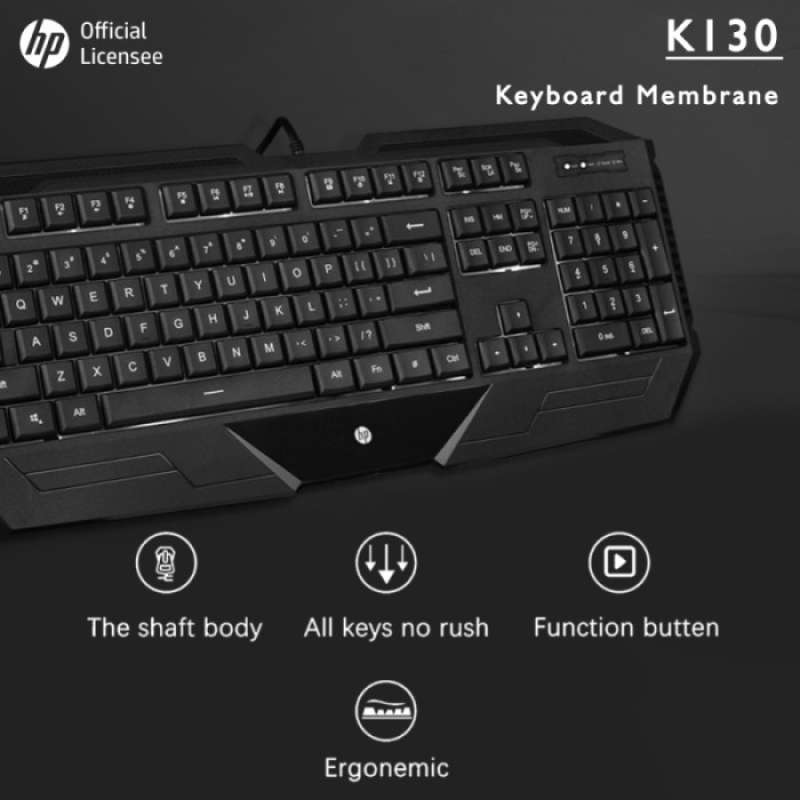 Promo 100% Produk Ori Hp K130 Gaming Keyboard [original] Diskon 23% Di Seller Zenoo Store ...