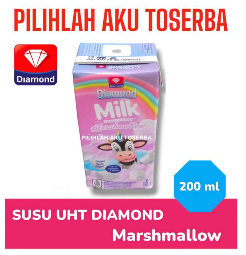 Promo Susu Diamond Uht Marshmallow Ukuran 200 Ml - ( Harga 1 Dus Isi 24 ...