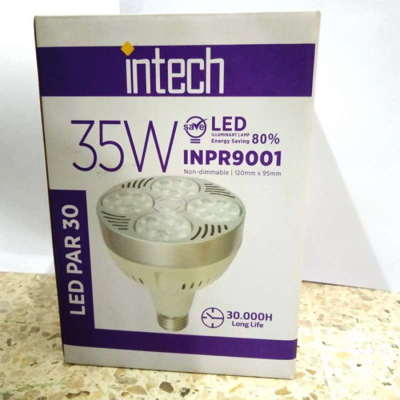 Promo Led Par 30 35w Intech 3000k Led Par 38 In Lite 15w Putih Kuning E ...