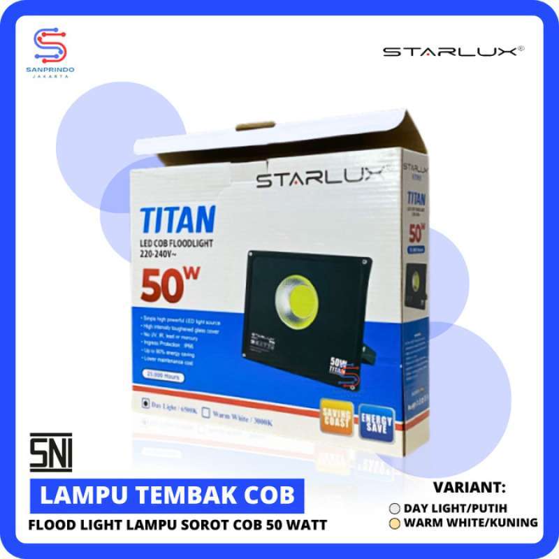 Promo Starlux Lampu Tembak Led Cob 50w / Lampu Sorot Cob 50 Watt / Led Cob Diskon 33% Di Seller ...