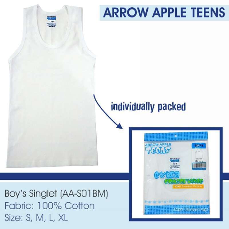 Jual [10-17 Tahun] Singlet Sekolah [100% Cotton] Anak Remaja Teens ...