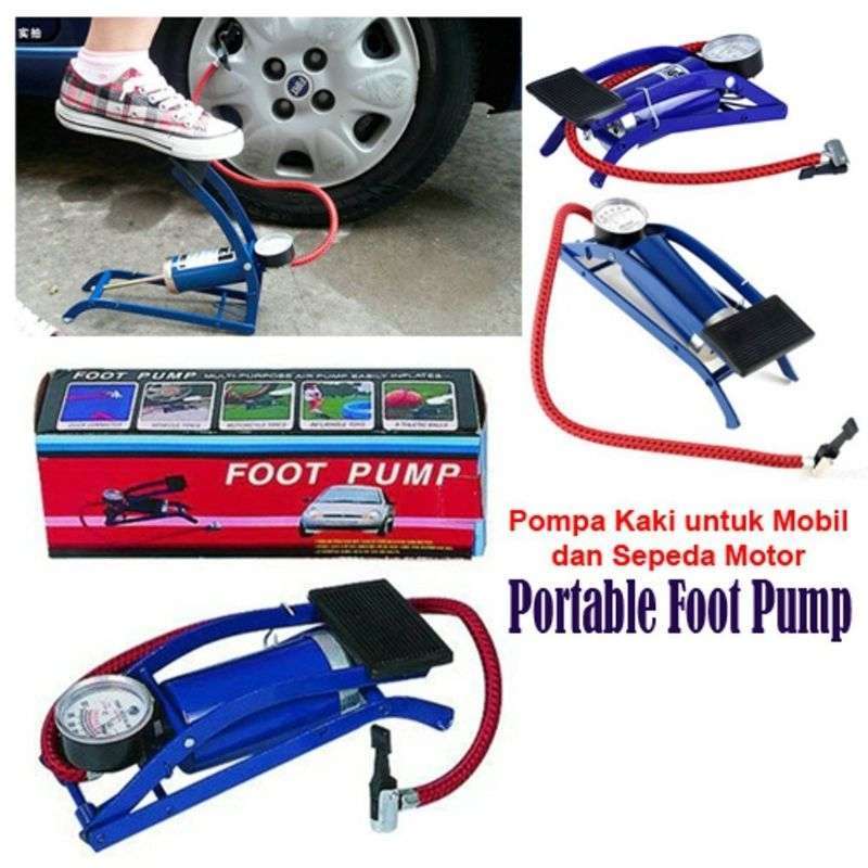 Jual Pompa Injak Kaki Mini Mobil Motor / Foot Pump Multipurpose Ezzy Di ...