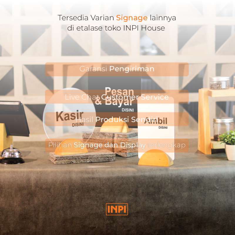 Jual Sign Ambil Disini Tatakan Kayu Akrilik Lingkaran - Inpi House ...