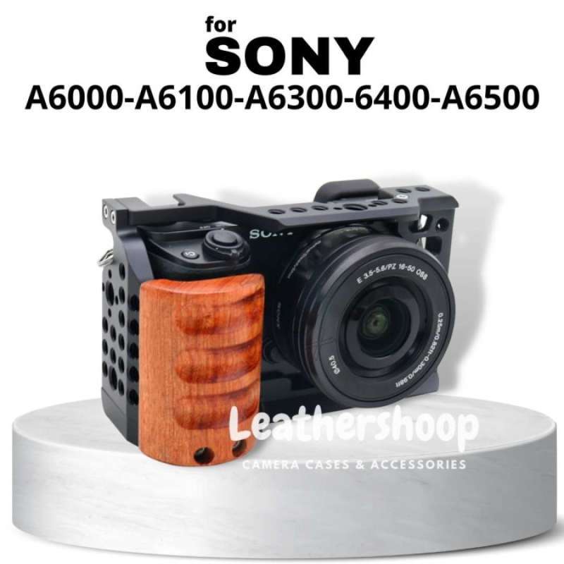 Jual Cage Rig Sony A6000 A6100 6300 6400 6500 Bracket Wood & Metal ...