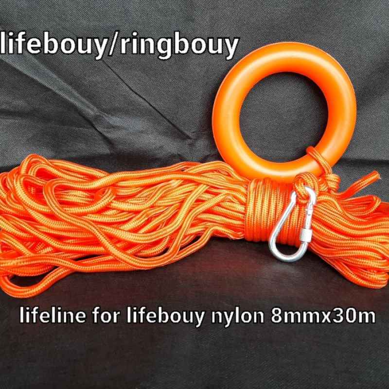 Jual Lifeline For Lifebouy Nylon 8mm X 30m / Tali Lifebouy/ Ringbouy Oranje Di Seller Rumix ...