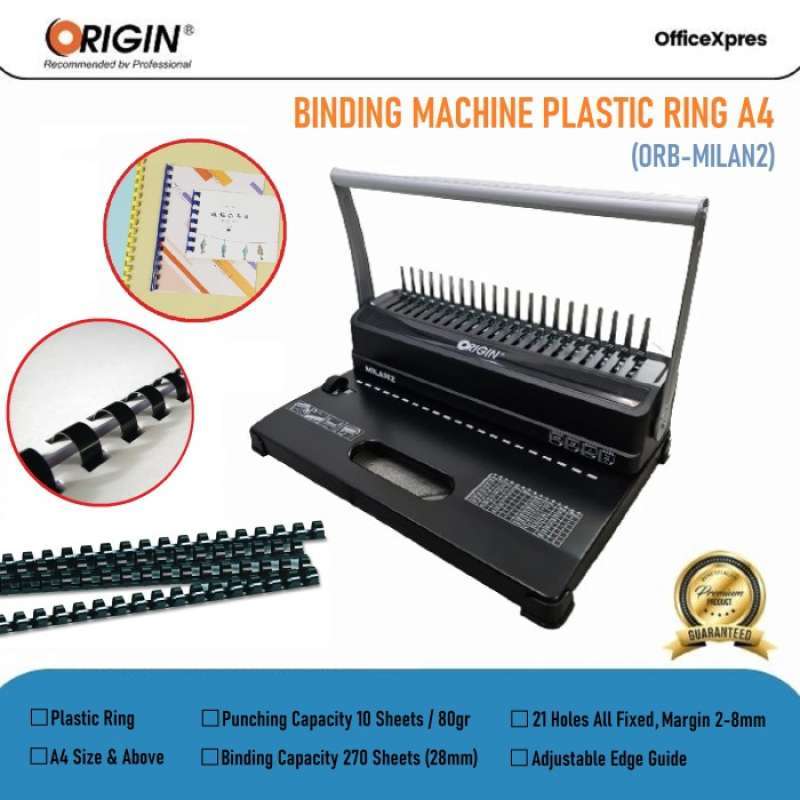 Jual Mesin Jilid Spiral Plastik A4 / Mesin Binding Milan 3:1 Origin Di ...