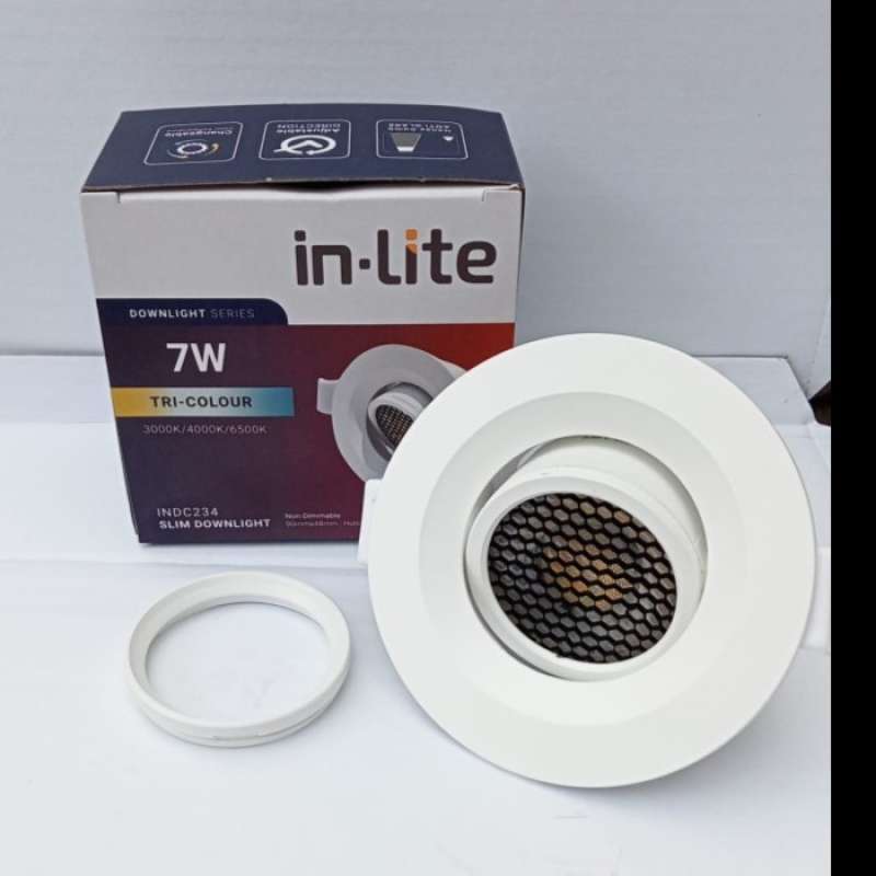 Jual Inlite Led Spotlight 7 W Lampu Downlight Slim Indc234 7watt 3 ...