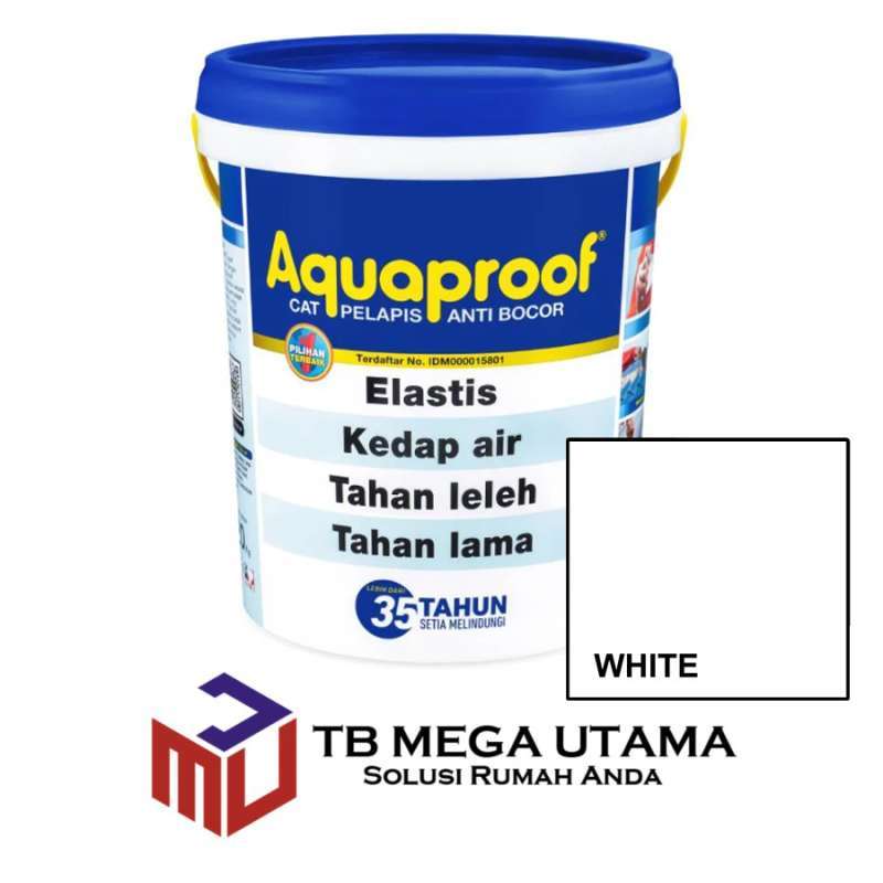 Jual Aquaproof White 20 Kg | Cat Waterproofing Pelapis Anti Bocor Warna Putih Di Seller Tb Mega ...