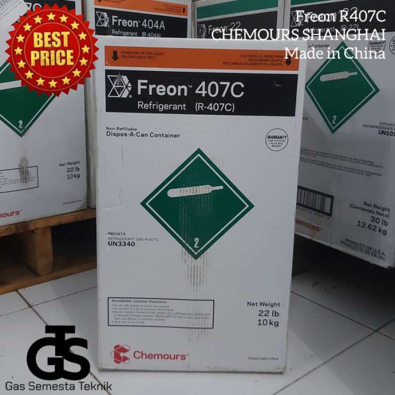 Promo Freon R407c Chemours Shanghai China | Freon R 407c | R 407 | R407 ...