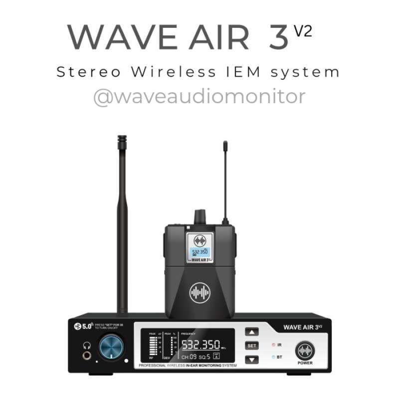 Jual Wave Air 3 Wireless Iem System Stage Panggung Wave Audio Monitor ...