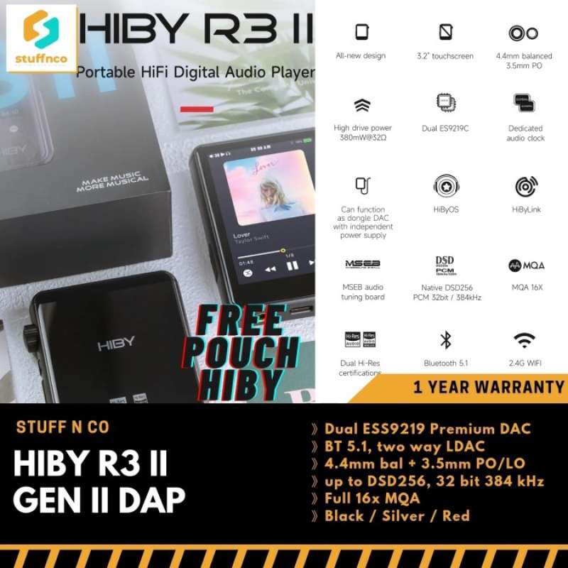 Jual Hiby R3 Ii Gen 2 Dual Es9219c Tidal Mqa Ldac Dap Wifi Audio Player - Hitam Di Seller Noelle ...