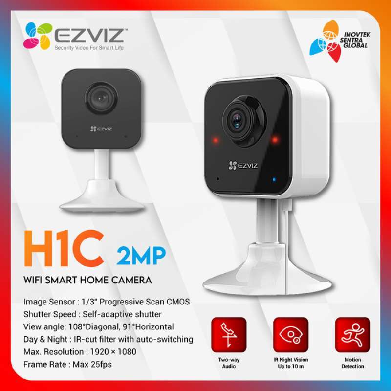 Jual Ezviz H1c Cctv Smart Home Wi-fi Camera 2mp 1080p Wide Angle ...