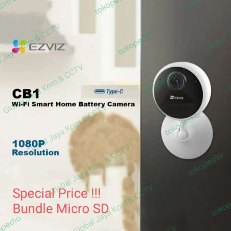 Jual Ezviz Cb1 Smart Battery Wifi Wide Angle Indoor Camera 2mp ...