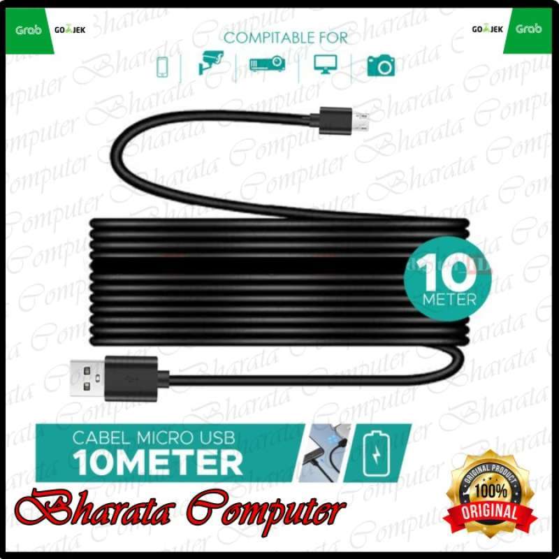 Jual Kabel Micro Usb 10 Meter Cable Power For Ip Camera Action Cam 10m ...