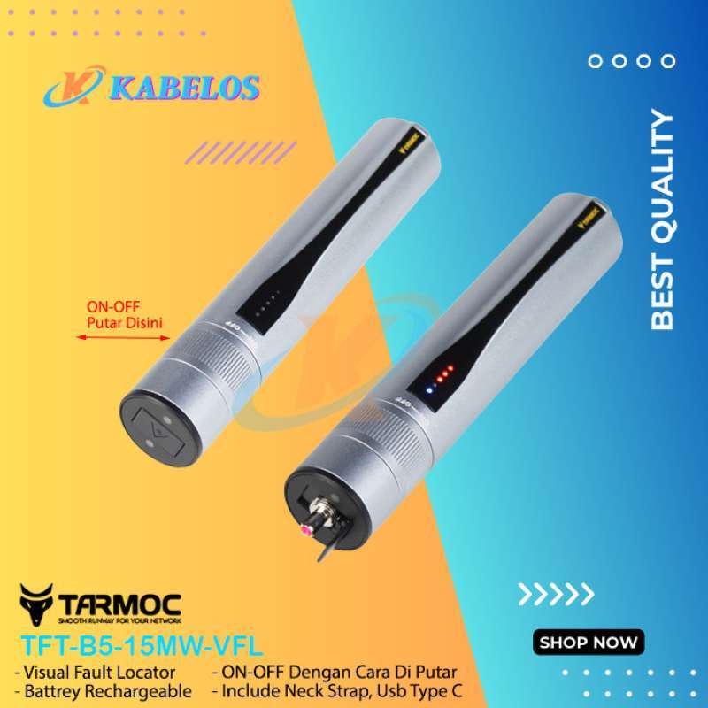 Promo Tarmoc Tft-b5-15mw-vfl | Rechargeable Visual Fault Locator Laser Fo Diskon 23% Di Seller ...