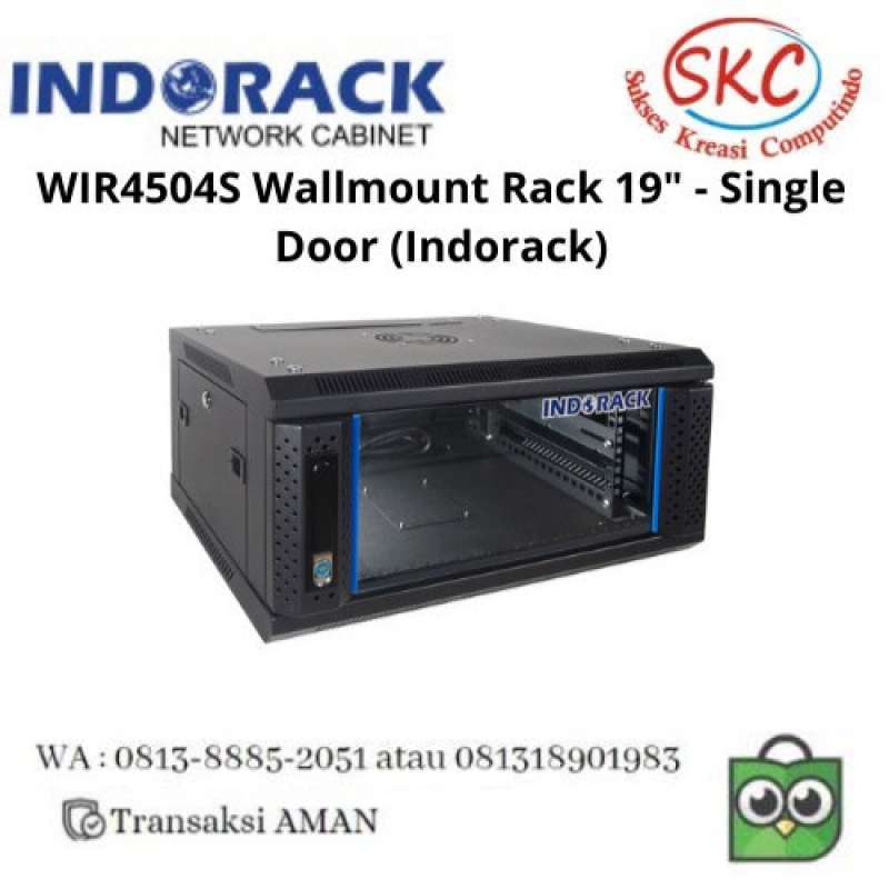 Promo Wir4504s Wallmount Rack 19 - Single Door (indorack) Diskon 23% Di ...