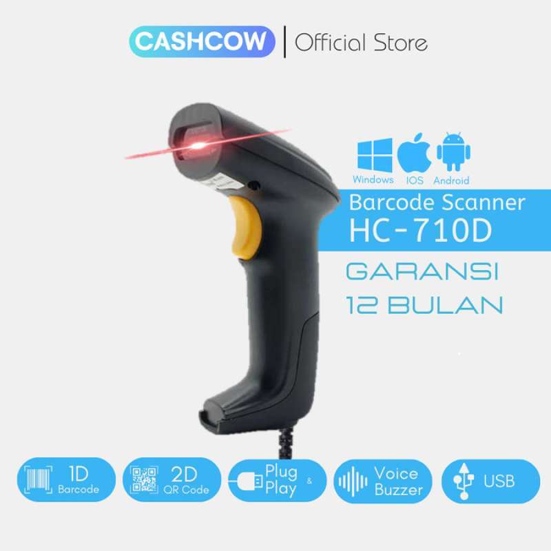 Promo Barcode Scanner Laser 2d Qr Code Handheld Usb Diskon 23% Di ...